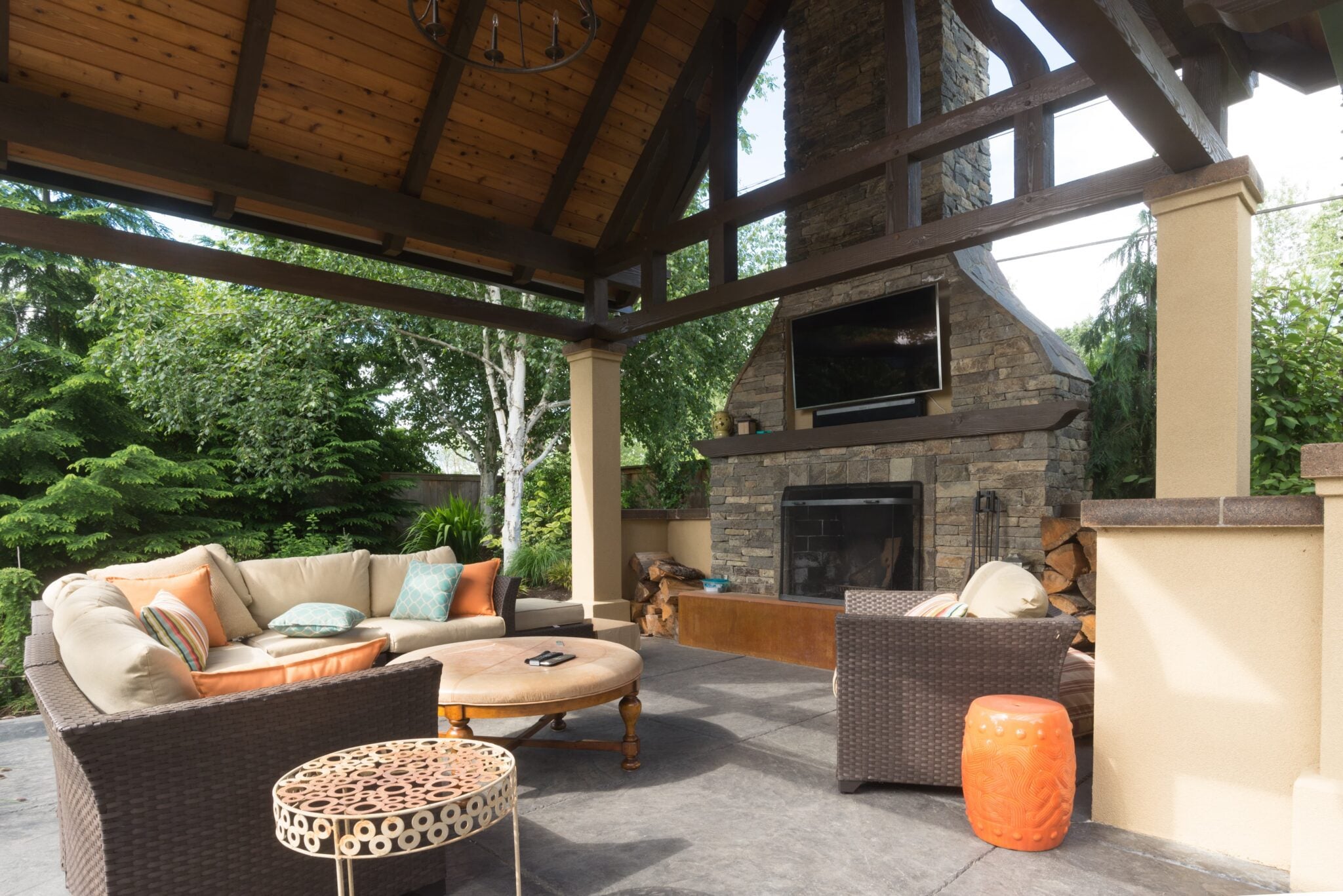 20 Wonderful High Ceiling Fireplace Decor Ideas - Brick-Anew