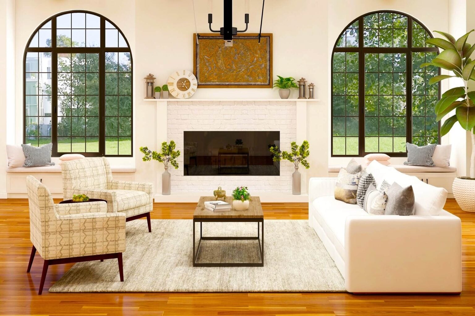 12 Gorgeous Ideas For Built-Ins Around a Fireplace - Brick-Anew